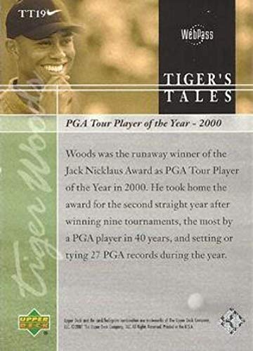 2001 Upper Deck Tiger's Tales Golf #TT19 Tiger Woods RC Rookie Official UD Trading Card