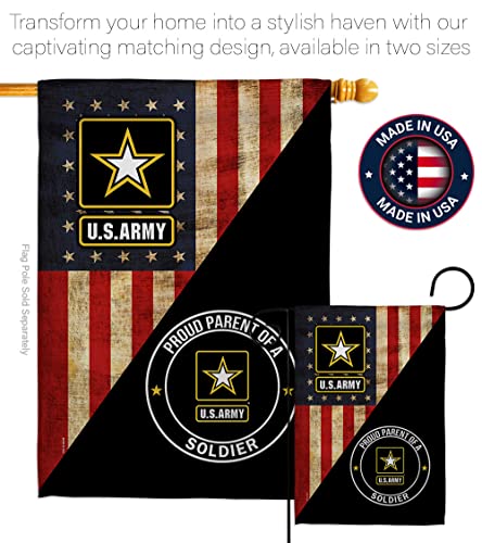 US Army Proud Parent of A Soldier Flag Armed Forces Wall Tapestry Lawn Decoration MILITARY Home Decor House Garden Yard Banner United State American Veteran Gifts Made in USA