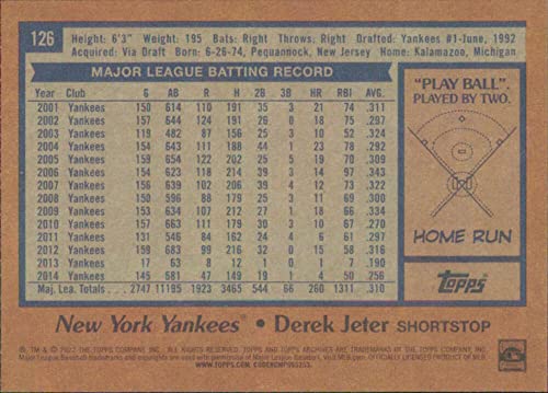 2022 Topps Archives #126 Derek Jeter 1978 Topps NM-MT New York Yankees Baseball