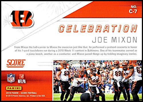 2019 Score NFL Celebration #7 Joe Mixon Cincinnati Bengals Official Football Card made by Panini