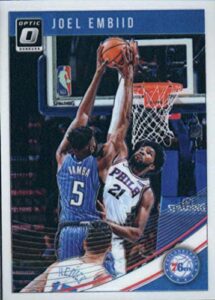 2018-19 donruss optic #99 joel embiid philadelphia 76ers nba basketball trading card