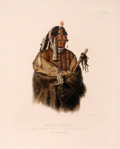 Mándeh-Páhchu. A young Mandan Indian