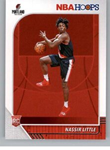 2019-20 nba hoops basketball #220 nassir little portland trail blazers rc rookie card official panini trading card