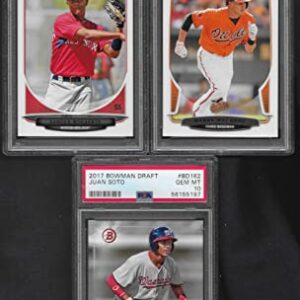 PSA 10 XANDER BOGAERTS MANNY MACHADO & JUAN SOTO BOWMAN 3 ROOKIE CARD LOT GRADED PSA GEM MINT 10 PADRES SUPERSTAR PLAYERS