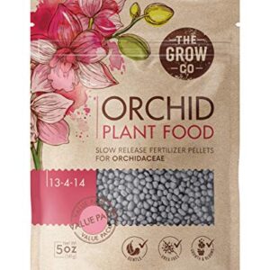 Orchid Plant Food (5 oz, 50+ Applications) - Bloom Booster Fertilizer Pellets for Orchids in Pots - Slow Release Nutrients for Healthy Flower & Reblooms