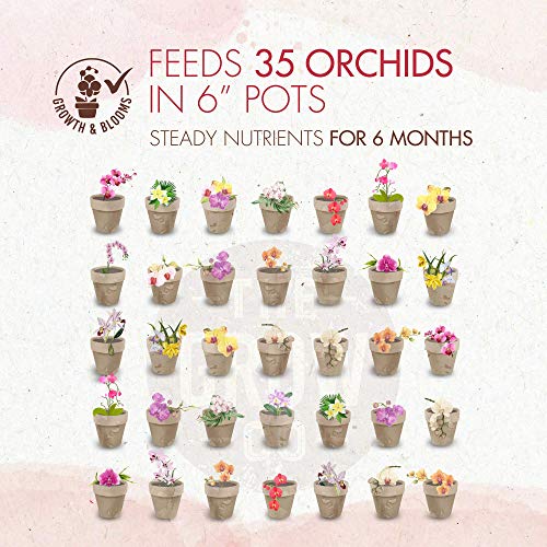 Orchid Plant Food (5 oz, 50+ Applications) - Bloom Booster Fertilizer Pellets for Orchids in Pots - Slow Release Nutrients for Healthy Flower & Reblooms