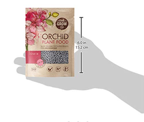 Orchid Plant Food (5 oz, 50+ Applications) - Bloom Booster Fertilizer Pellets for Orchids in Pots - Slow Release Nutrients for Healthy Flower & Reblooms