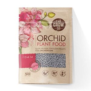 Orchid Plant Food (5 oz, 50+ Applications) - Bloom Booster Fertilizer Pellets for Orchids in Pots - Slow Release Nutrients for Healthy Flower & Reblooms