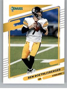 2021 donruss #19 ben roethlisberger pittsburgh steelers nfl football card nm-mt