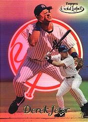 1999 topps gold label class 1 baseball card #22 derek jeter