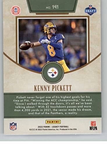 2022 Panini Legacy #141 Kenny Pickett RC Rookie Pittsburgh Steelers