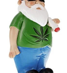 Gnometastic Smoking Gnome Garden Statue, 8.5in - Indoor or Outdoor Funny Garden Gnome Statue, Polyresin