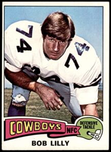 1975 topps regular football card175 bob lilly of the dallas cowboys grade excellent