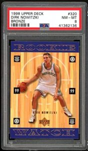 dirk nowitzki rookie card 1998-99 upper deck #320 psa 8