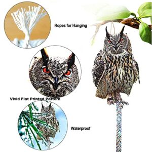 Kungfu Mall 4Pcs Bird Scare Reflective Hanging Decoration, Effective Bird Control Device with Reflective Tape to Keep Birds Away for Garden Patio Windows Tree