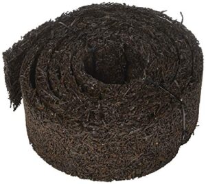 plow & hearth 55632 recycled rubber permanent garden mulch border, 120 l x 4.50 w, black