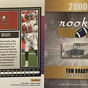 NEW 2022 Panini Score Authentic TOM BRADY Football Card - Tampa Bay Buccaneers (Plus Novelty Brady Card in Picture)