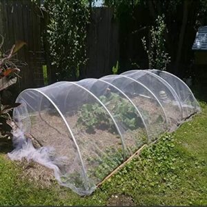 Agfabric Garden Netting 8'x10' Insect Pest Barrier Bird Netting for Garden Protection,Row Cover Mesh Netting for Vegetables Fruit Trees and Plants,White