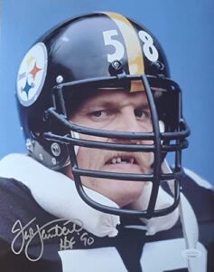 autographed jack lambert pittsburgh steelers 11×14 photo with jsa coa