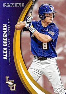 alex bregman baseball card (lsu tigers) 2015 panini team collection #71