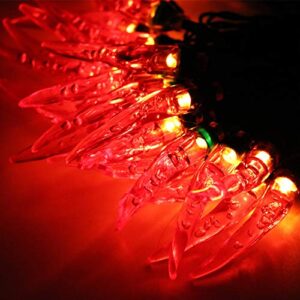 X-GiftKey 23FT 50LED Solar Red Chili Lights Outdoor - Garden Solar Decorative Lights,Christmas Harvest Lights - LED Solar Red Chili Pepper String Lights for Porch Wedding Party Holiday Decor