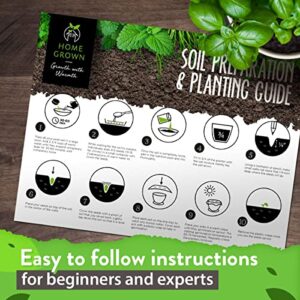 Indoor Herb Garden Starter Kit - 5 Herb Plant Grow Kit w/ Pots & Soil - DIY Heirloom Herb Seeds Home Gardening Kit - Kitchen Window Garden Growing Kit - Unique Gardening Gifts for Women & Men