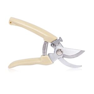 garden scissors for plant, tip pruning shears for cutting flowers, trimming plants, bonsai and fruits picking (bypass blade pruner)