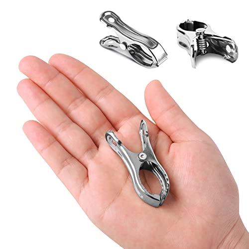 70 Pcs 2 Inch Greenhouse Clamps Stainless Steel Garden Clips Anti-Wind Greenhouse Clamp with Strong Grip to Greenhouse Frame Garden Hoops Plant Cover Heavy Duty Metal Beach Towel Clips