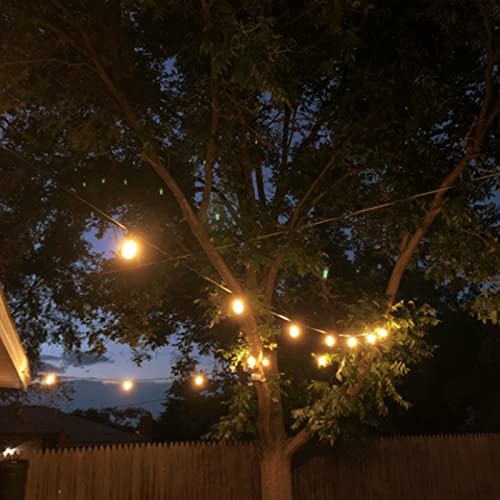 Banord 51FT Outdoor String Lights, Waterproof Patio Lights with 18 Shatterproof LED Bulb Hanging Light String, Black String Light Outdoor for Backyard, Garden, Porch, Cafe, Deck, Wedding, Party