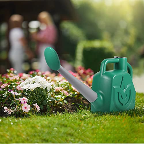 Watering Can for Outdoor Plants, 1.5 Gallon Plastic Watering Cans with Removable Sprinkler and Long Spout, Garden Water Can for Indoor Outdoor Plants, Flowers, Succulents