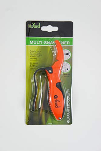 Q-yard QY-007A Handheld Multi-Sharpener for Pruning Shears, Garden Hand Pruner