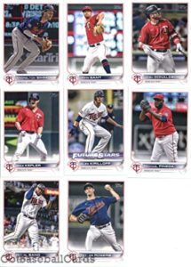 2022 topps complete (series 1 & 2) minnesota twins team set of 21 cards: taylor rogers(#32), miguel sano(#123), michael pineda(#189), alex kirilloff(#197), max kepler(#221), josh donaldson(#226), john gant(#280), andrelton simmons(#306), jovani moran(#386