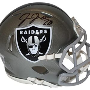 Josh Jacobs Autographed Las Vegas Raiders Flash Mini Helmet Beckett