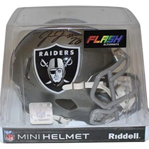 Josh Jacobs Autographed Las Vegas Raiders Flash Mini Helmet Beckett