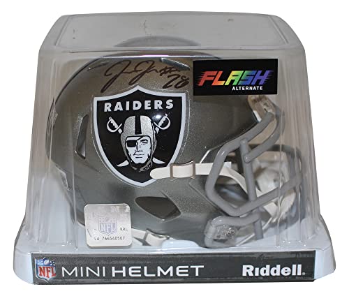 Josh Jacobs Autographed Las Vegas Raiders Flash Mini Helmet Beckett