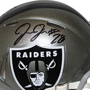 Josh Jacobs Autographed Las Vegas Raiders Flash Mini Helmet Beckett