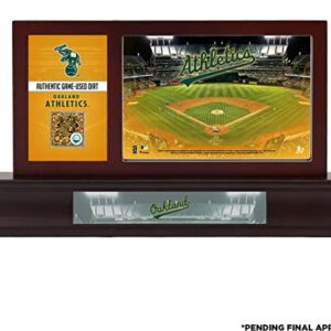 Oakland Athletics Desktop with a Capsule of Game-Used Dirt - MLB Desktop Display