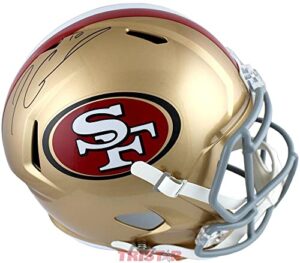 jimmy garoppolo autographed san francisco 49ers full size replica speed helmet – autographed nfl helmets