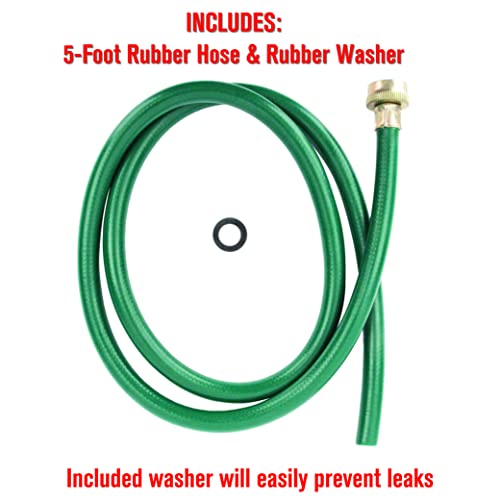 LDR Industries 504 1300 Garden Dehumidifier Drain Hose, 5ft, Green Rubber Finish, 5', 5 Feet