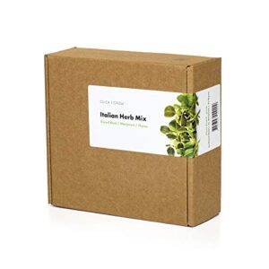 click and grow italian herb plant pod mix (3 thyme, 3 dwarf basil, 3 marjoram), 9-pack