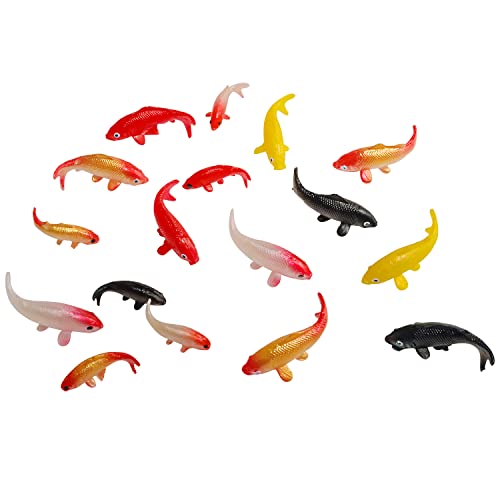 X Hot Popcorn 40Pcs Mini Koi Fish Mini Goldfish Figurines Miniature Koi Fish Fairy Garden Supplies