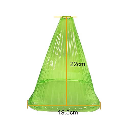 Fshow Garden Cloches,20 Pack Reusable Plant Bell Cover,Bell Jar Cloches for Protection Against Sun, Frost, Snails Etc. (Green)