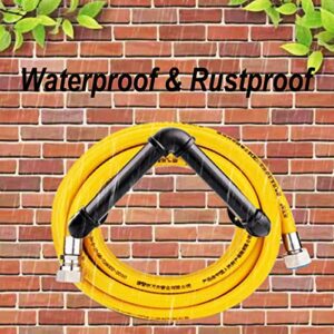 psqoong Garden Hose Holder, Water Hose Holder Wall Mount, Hose Hanger Holds Up to 125 ft Water Hose, Garden Hose Storage, Heavy Duty Hose Caddy, Hose Hook, Hose Organizer for Outside (2 pack)