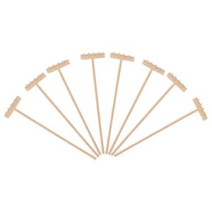 8pcs mini zen sand rake bamboo rakes tool meditation zen garden tools feng shui tabletop rock garden sandbox kits japanese desktop sand box accessories garden rake 14cm x3. 5cm