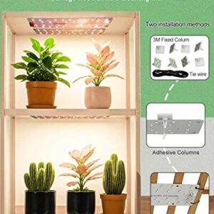 DOMMIA Grow Lights, Full Spectrum 12W(120W Equiv) Grow Light for Indoor Plants, 84 LEDs Sunlike Plant Grow Light with On/Off Switch for Seed Starting, Hydroponics, Succulents & More, Easy to Assemble