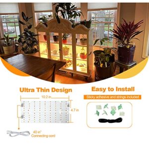 DOMMIA Grow Lights, Full Spectrum 12W(120W Equiv) Grow Light for Indoor Plants, 84 LEDs Sunlike Plant Grow Light with On/Off Switch for Seed Starting, Hydroponics, Succulents & More, Easy to Assemble