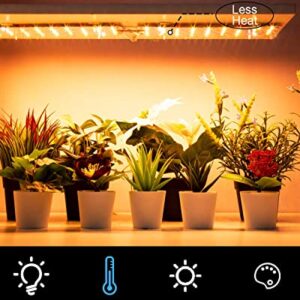 DOMMIA Grow Lights, Full Spectrum 12W(120W Equiv) Grow Light for Indoor Plants, 84 LEDs Sunlike Plant Grow Light with On/Off Switch for Seed Starting, Hydroponics, Succulents & More, Easy to Assemble