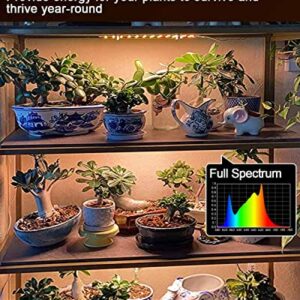 DOMMIA Grow Lights, Full Spectrum 12W(120W Equiv) Grow Light for Indoor Plants, 84 LEDs Sunlike Plant Grow Light with On/Off Switch for Seed Starting, Hydroponics, Succulents & More, Easy to Assemble