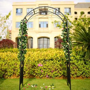 1. GO Steel Garden Arch, 7'2'' High x 3'11'' Wide, Garden Arbor for Various Climbing Plant, Outdoor Garden Lawn Backyard