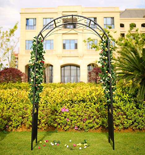 1. GO Steel Garden Arch, 7'2'' High x 3'11'' Wide, Garden Arbor for Various Climbing Plant, Outdoor Garden Lawn Backyard